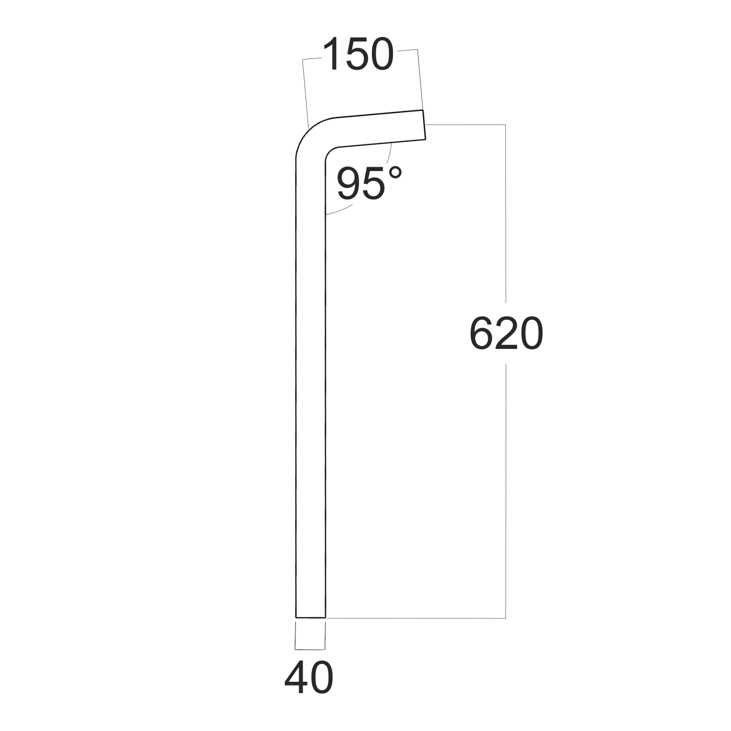 CB | 40 CTS x 620 x 150mm Drop Waste Bend - Drop Waste Bends (95 ...