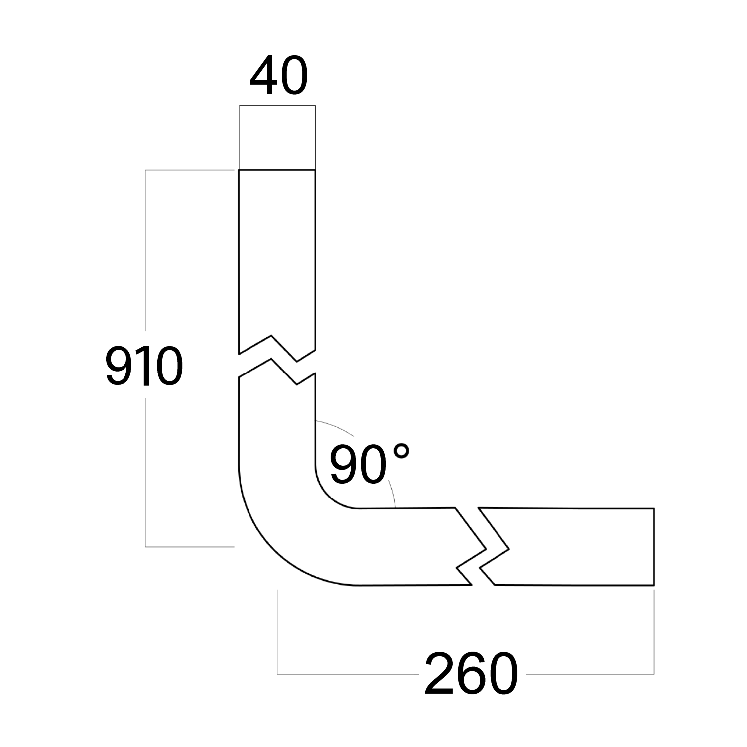 CB | 40 CTS x 260 x 910mm Flush Pipe - Flush Pipes (90°) - Traps ...
