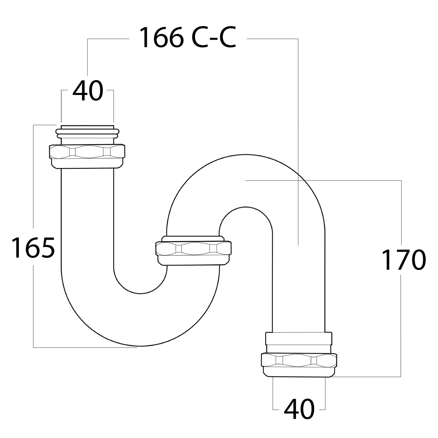 CB | 40mm CTS S Trap - Easy Fix Outlet Type - S Traps - Easy Fix Outlet ...