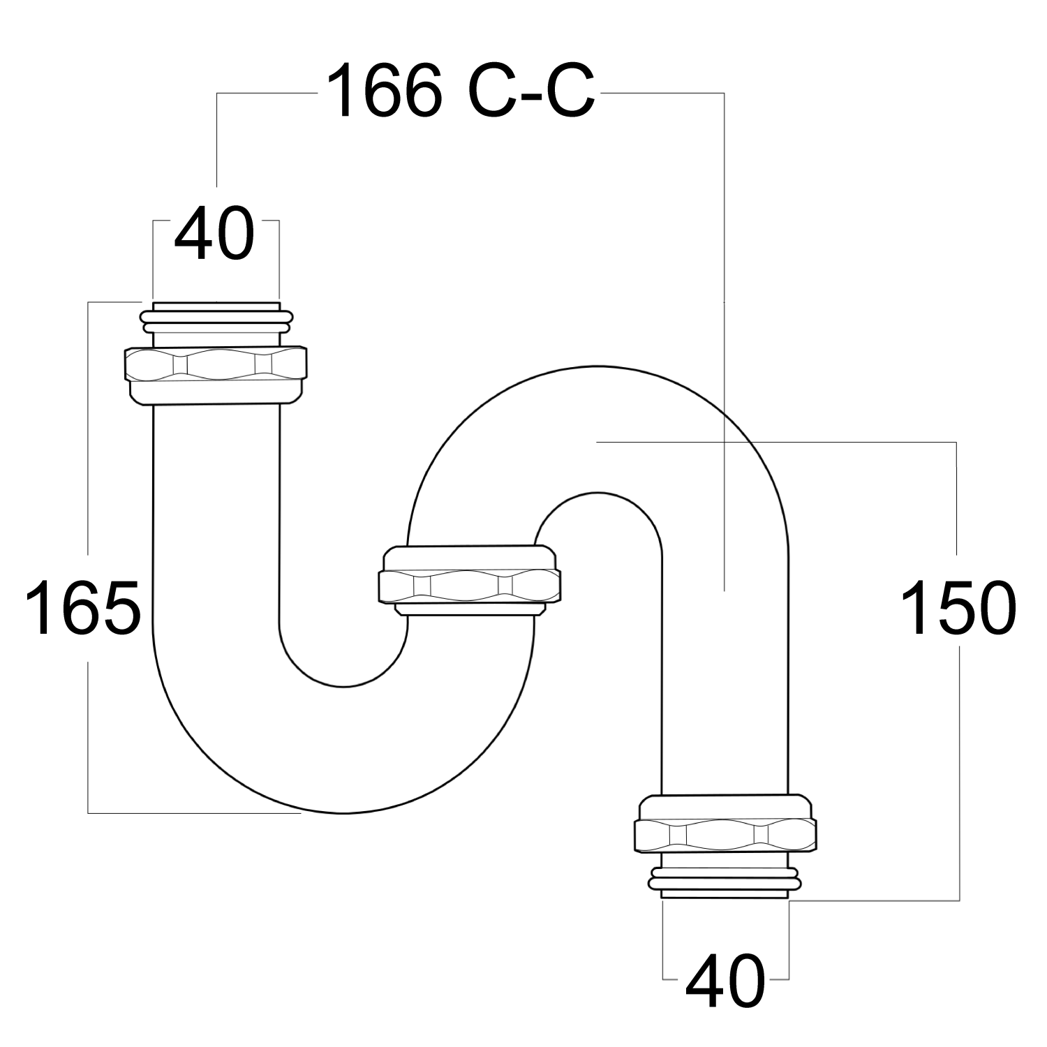 CB | 40mm CTS S Trap - Loose Nut with Crimped Outlet Type - S Traps ...