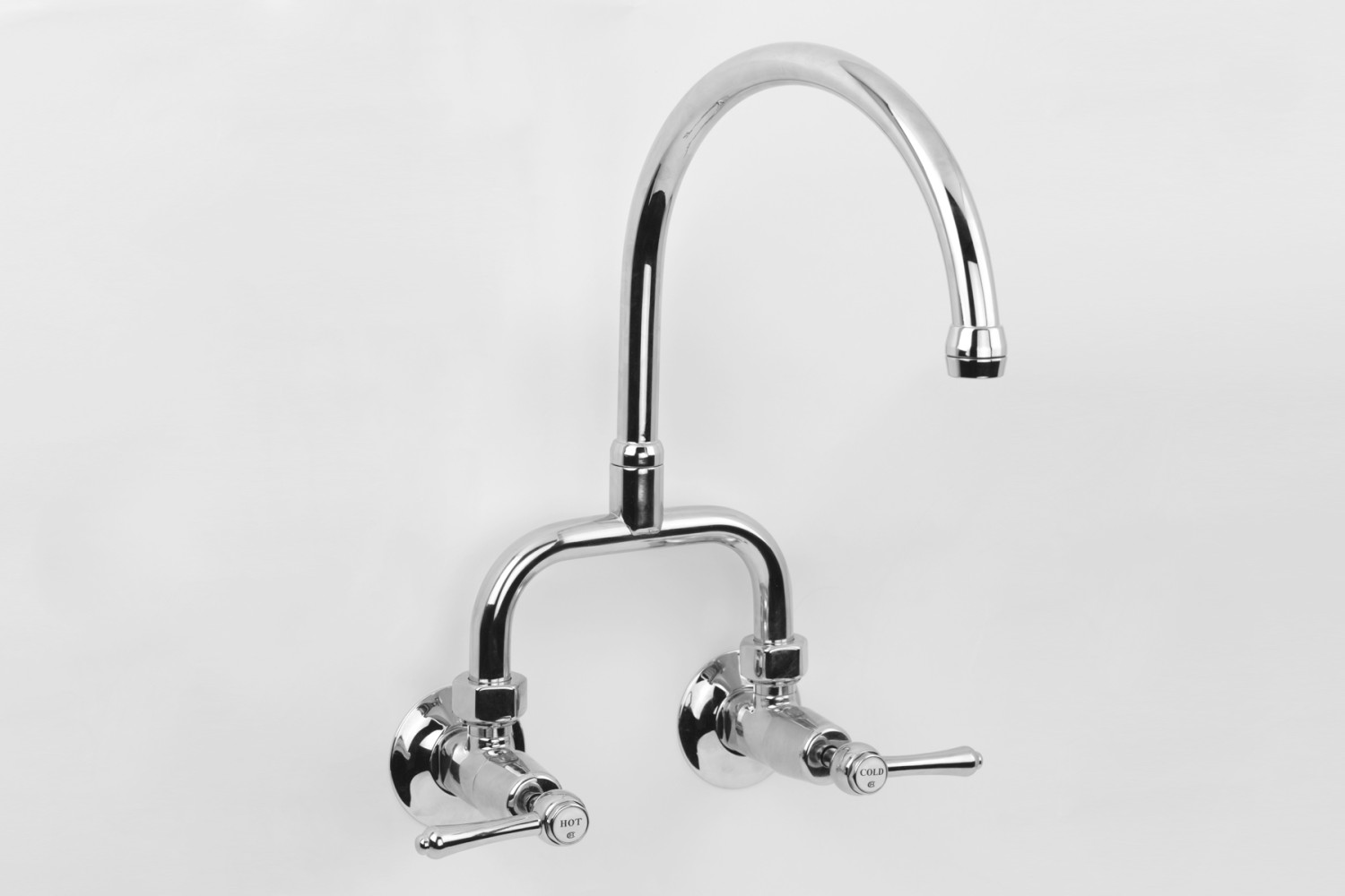 CB | Roulette Lever Exposed Wall Sink Set with Gooseneck Outlet - Wall ...