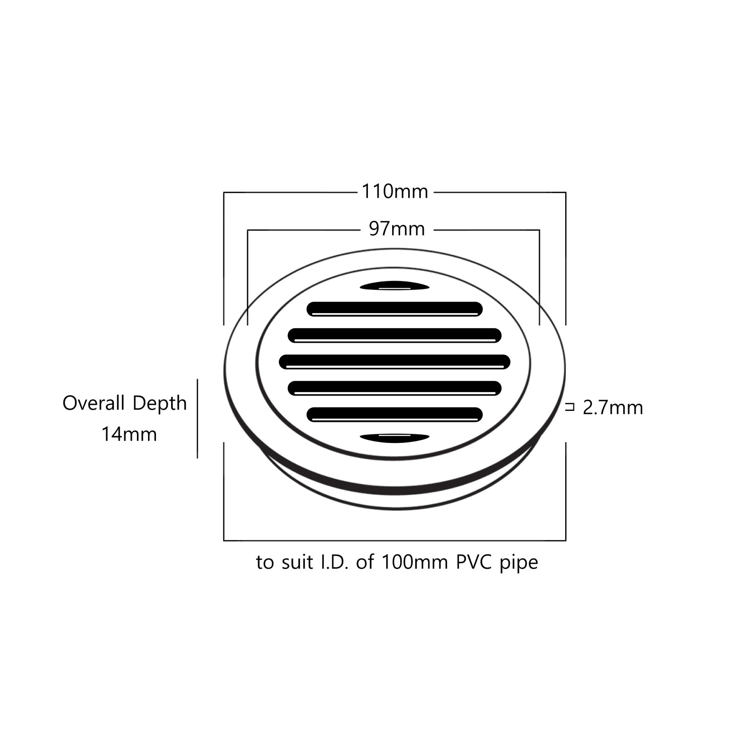 CB | 100mm Brass Floor Grate - Round - Floor Grates - Traps & Waste ...