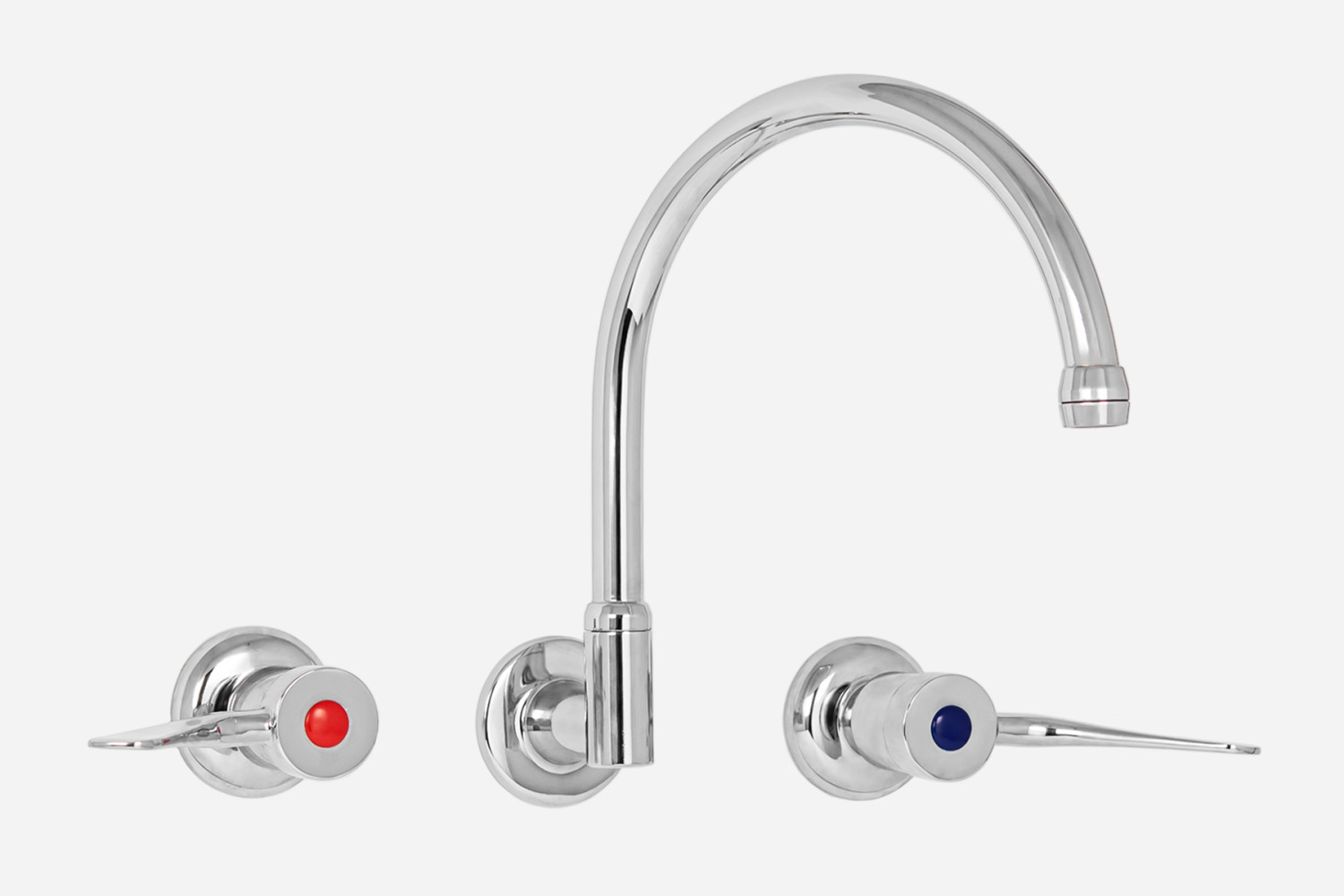 CB | Torrens Flared Lever Wall Sink Set with Gooseneck Outlet - Wall ...