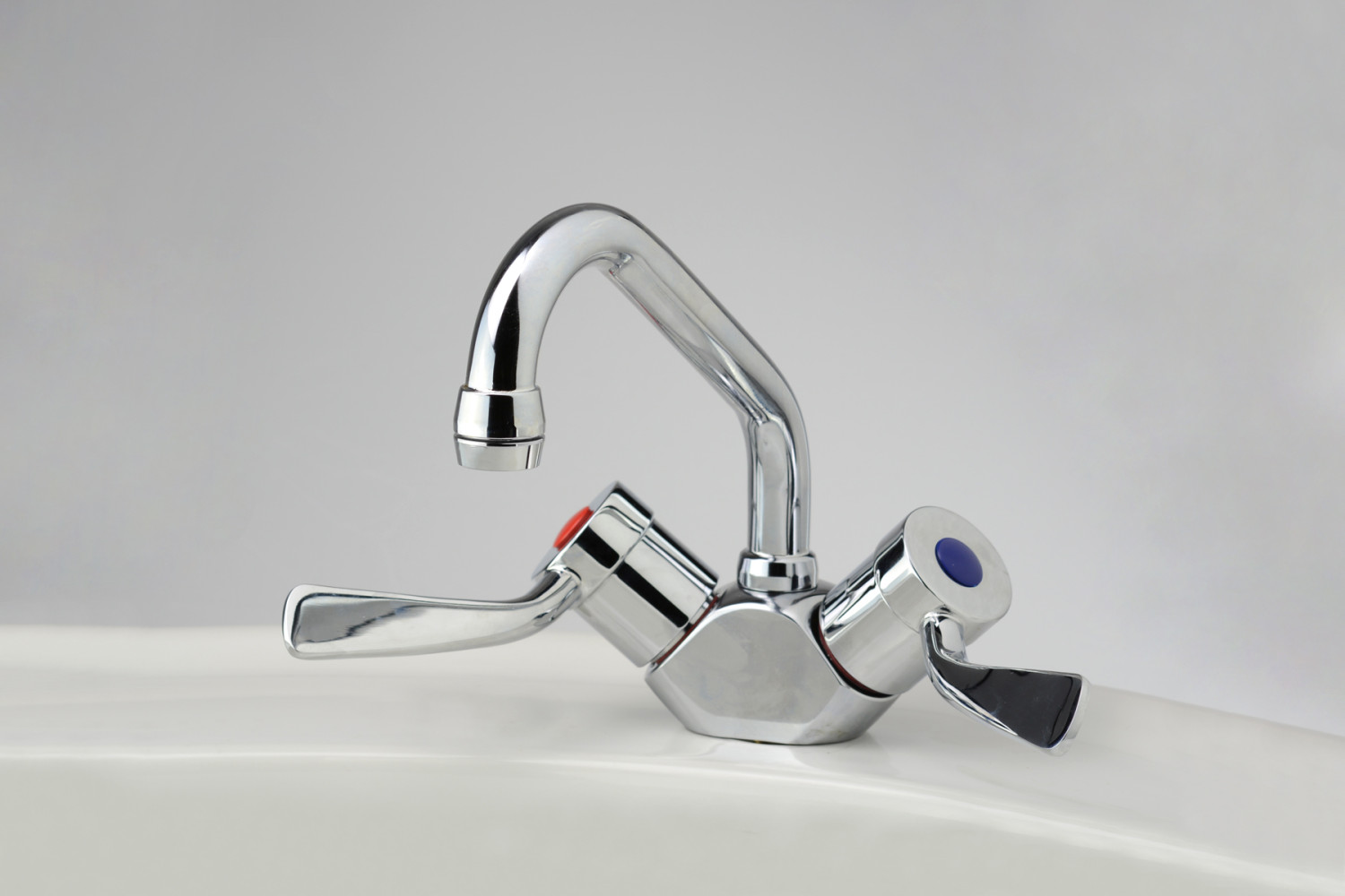 CB | Torrens Flared Lever Basin Duo Mixer with Swivel Upswept Outlet ...