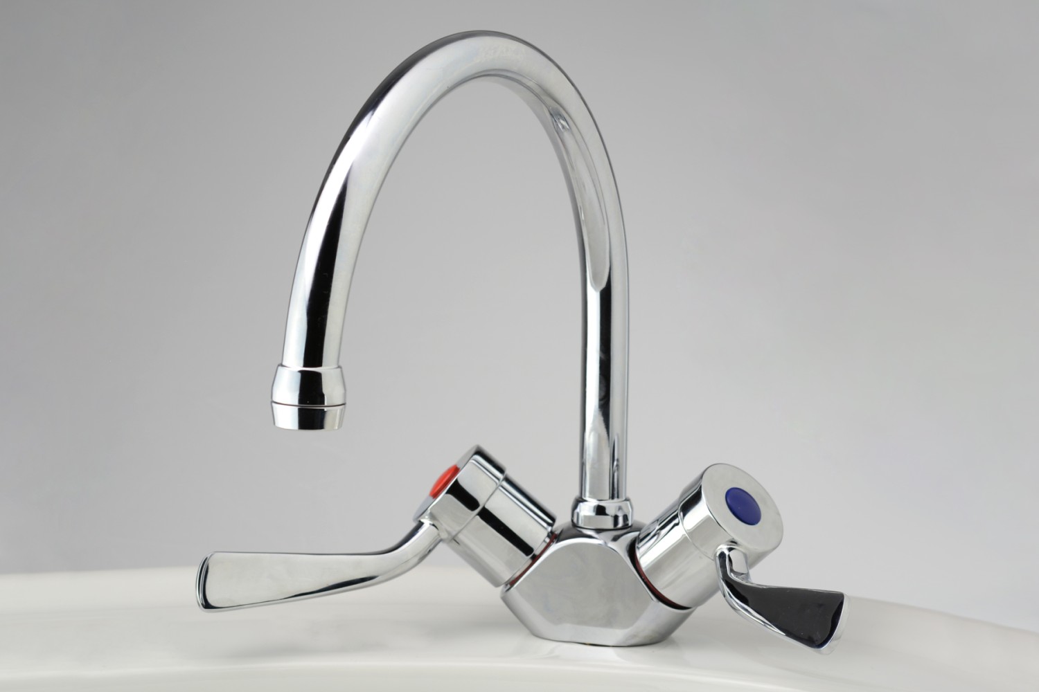 CB | Torrens Flared Lever Sink Duo Mixer with Swivel Gooseneck Outlet ...