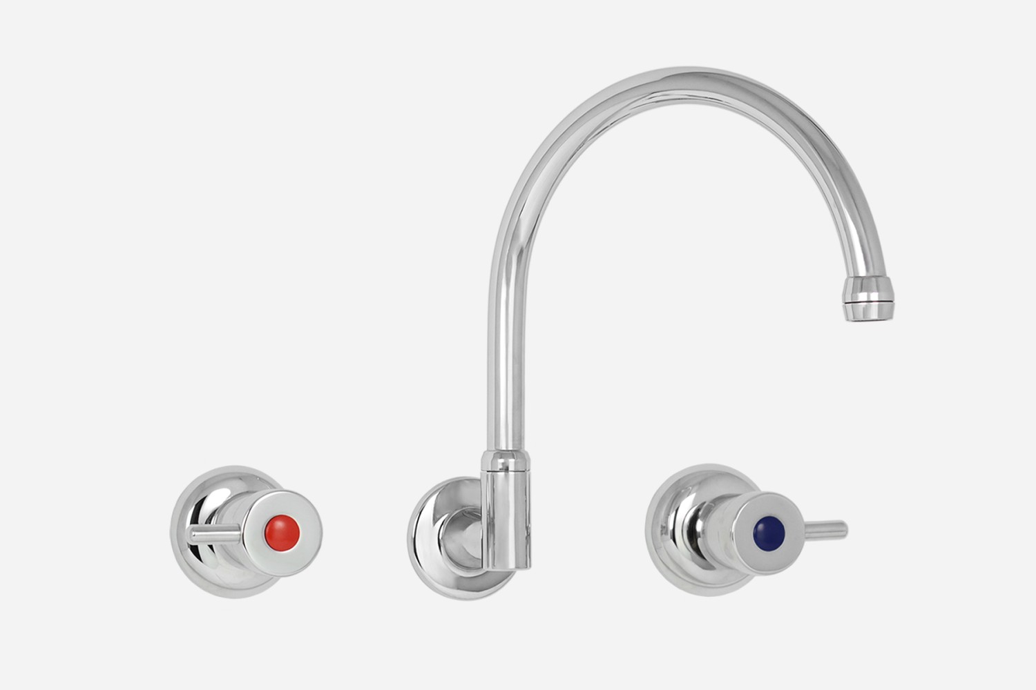 CB | Torrens Lever Wall Sink Set with Gooseneck Outlet - Wall Bath ...