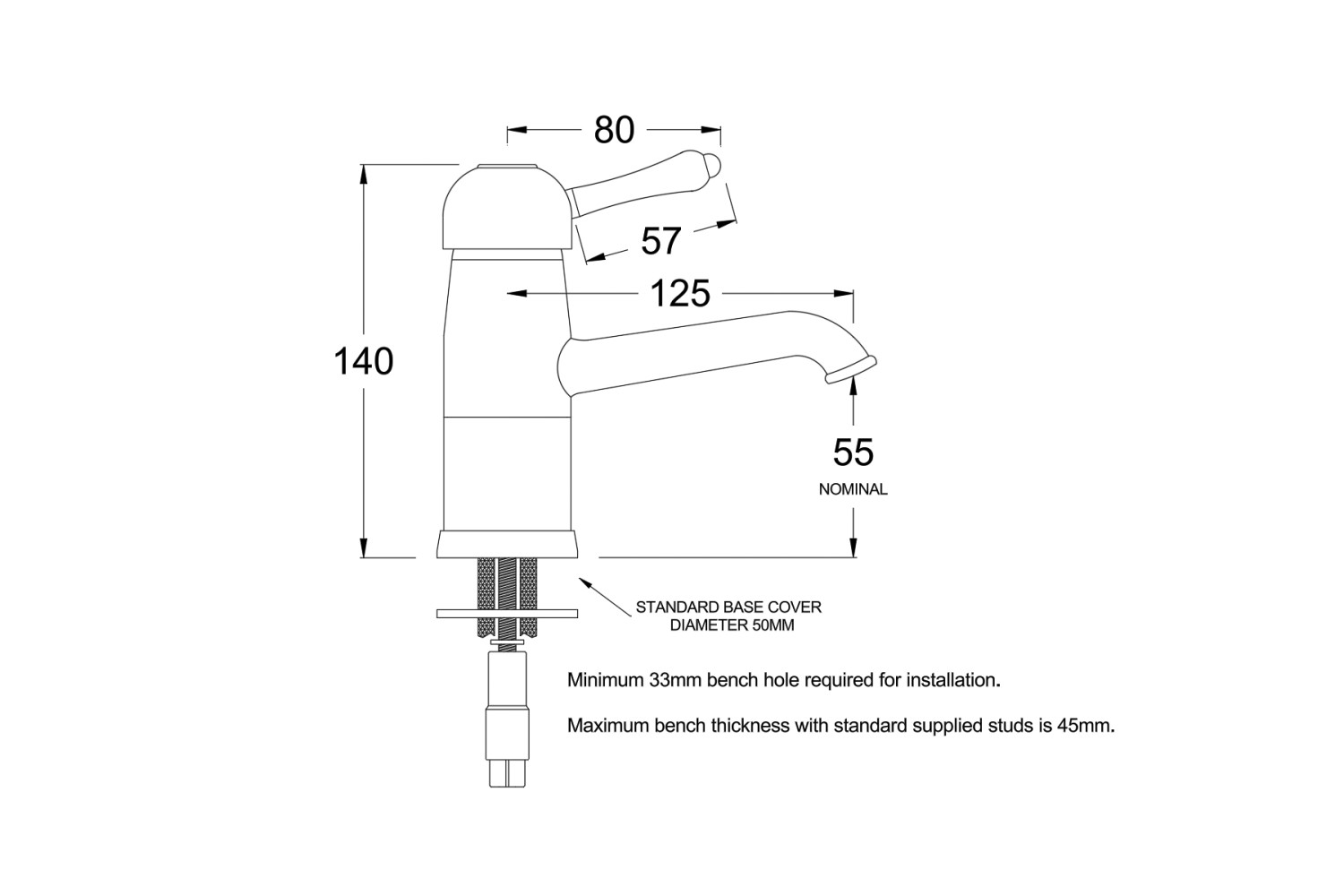 CB | DB Single Lever Mixer with Low Rise Body & Fixed Outlet - DB Mixer ...