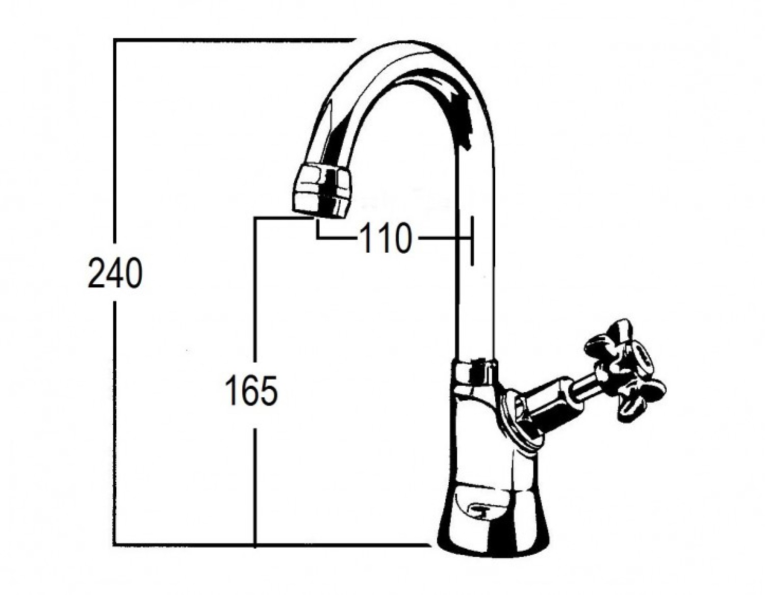 CB | Heritage Drinking Water Pillar Tap with Swivel Gooseneck Outlet ...