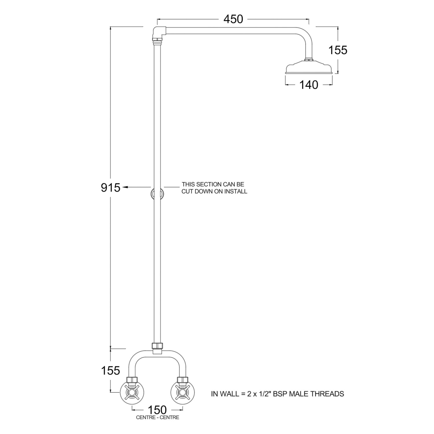 CB | Heritage Alcove Shower Set - Exposed Shower & Bath Sets - Heritage ...