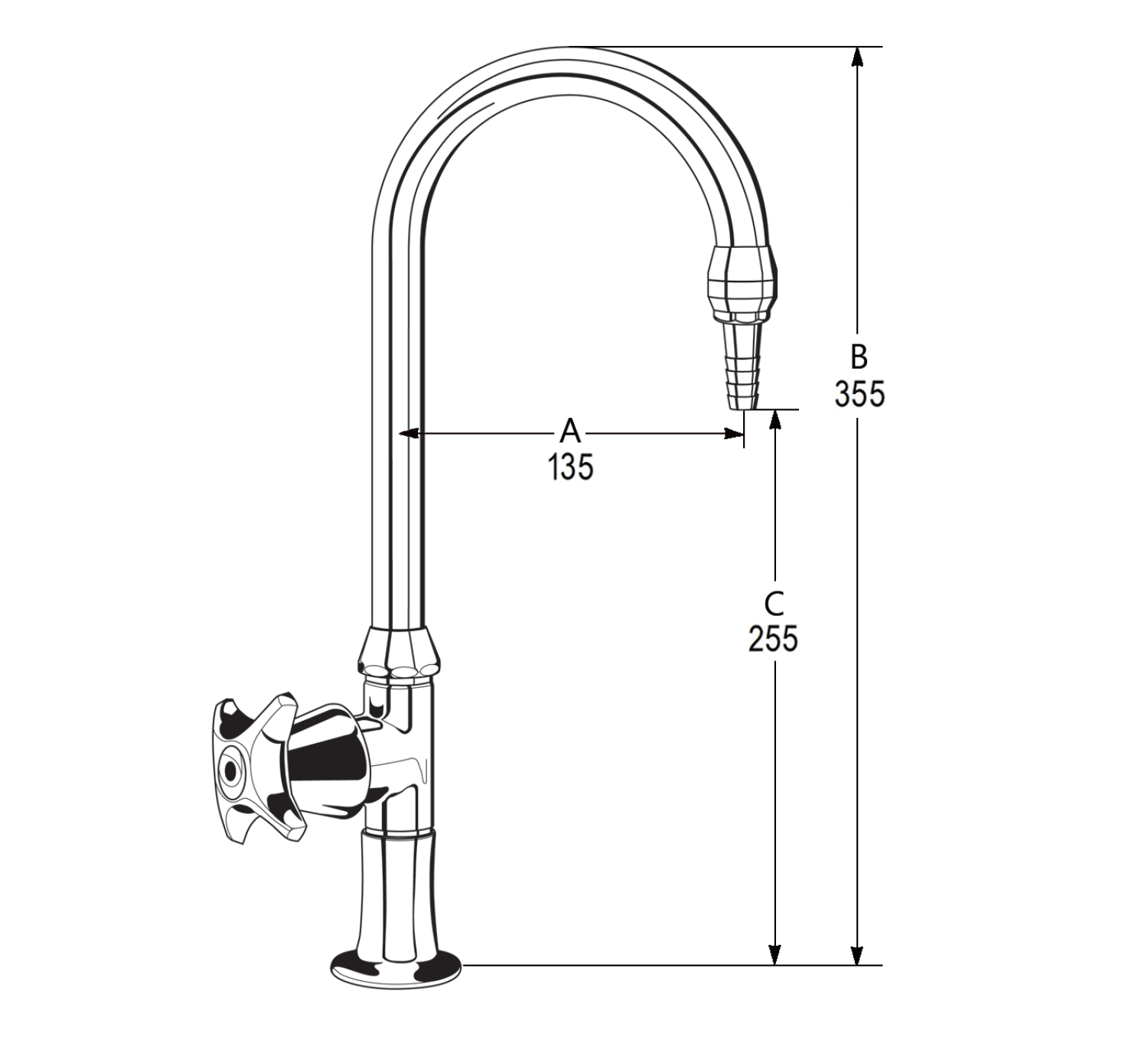CB | LB12 Single Hob Pillar Tap - Laboratory Tapware - Laboratory ...