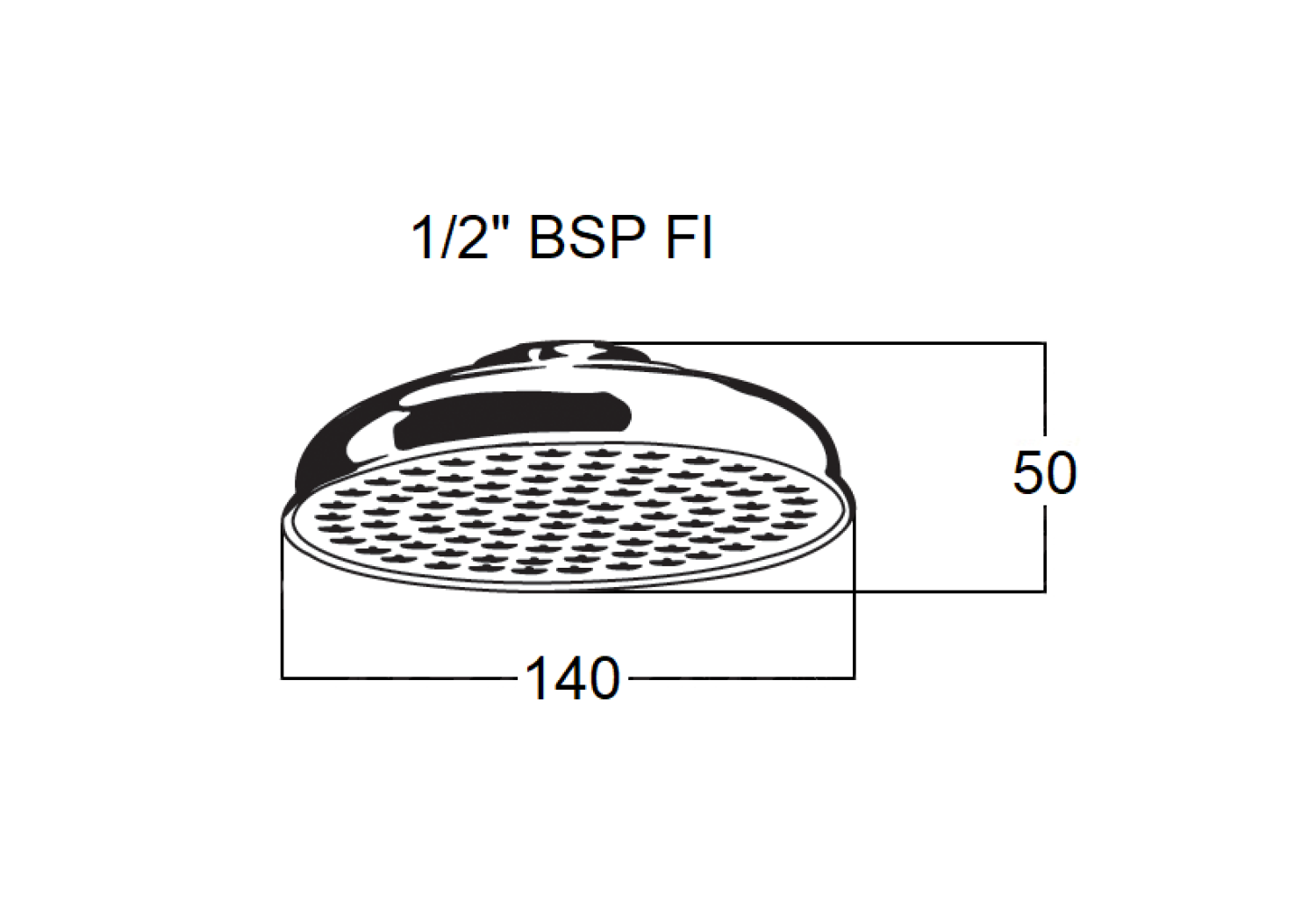 CB | 140mm Overhead Shower Rose Only - Shower Roses - View Spare Parts ...