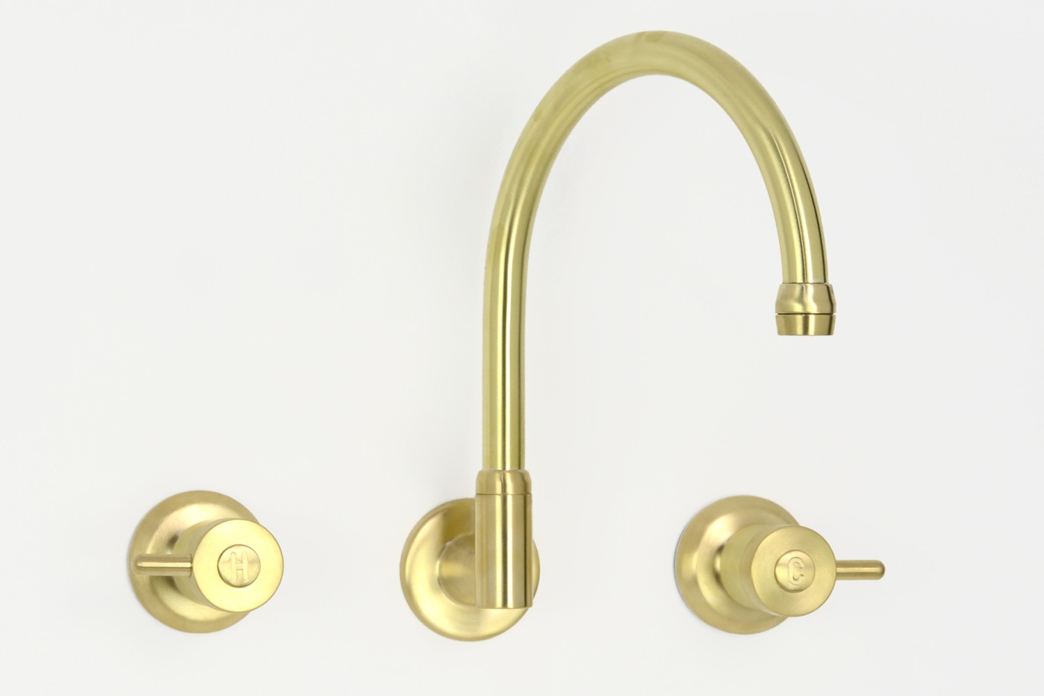 CB | Torrens Lever Wall Sink Set with Gooseneck Outlet - Wall Bath ...