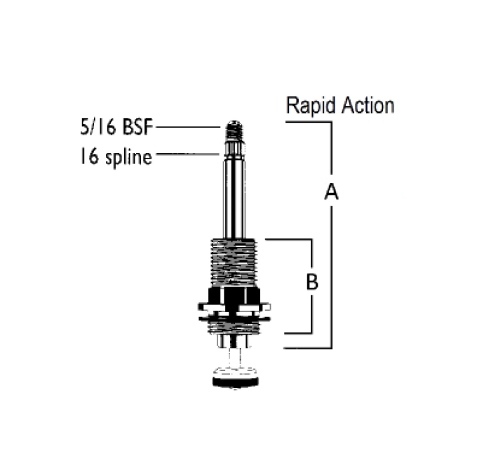CB | Heritage Wall Bonnet & Rapid Action Spindle with 15mm Extension of ...