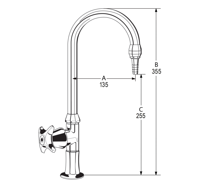 CB | LB12 Single Hob Pillar Tap - Laboratory Tapware - Laboratory ...