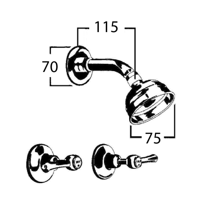 CB | Roulette Lever Ball Joint Shower Set - Shower Sets - Roulette ...
